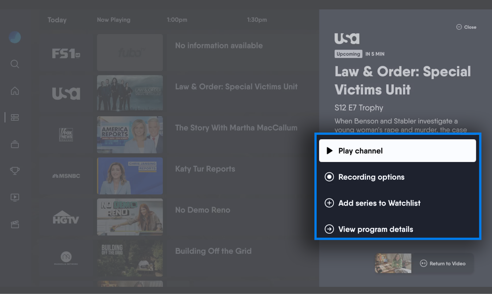How do I use the Fubo channel guide? – Help Centre