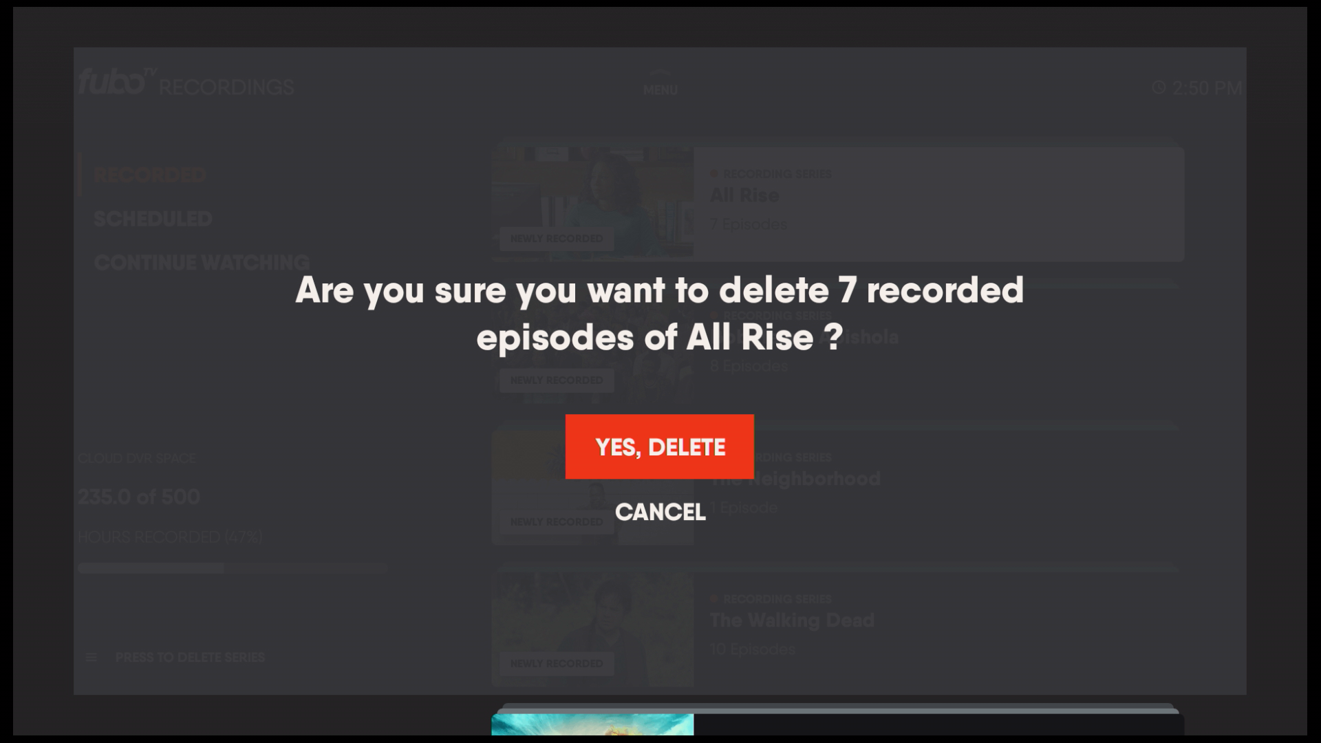 How do I delete recordings from Cloud DVR? – Help Center