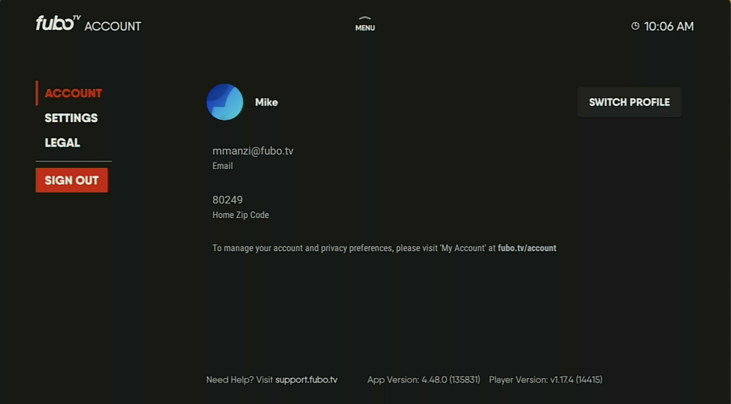 How do I sign out of the Fubo app? – Help Center